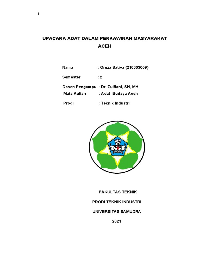 Adat Budaya Aceh | PDF