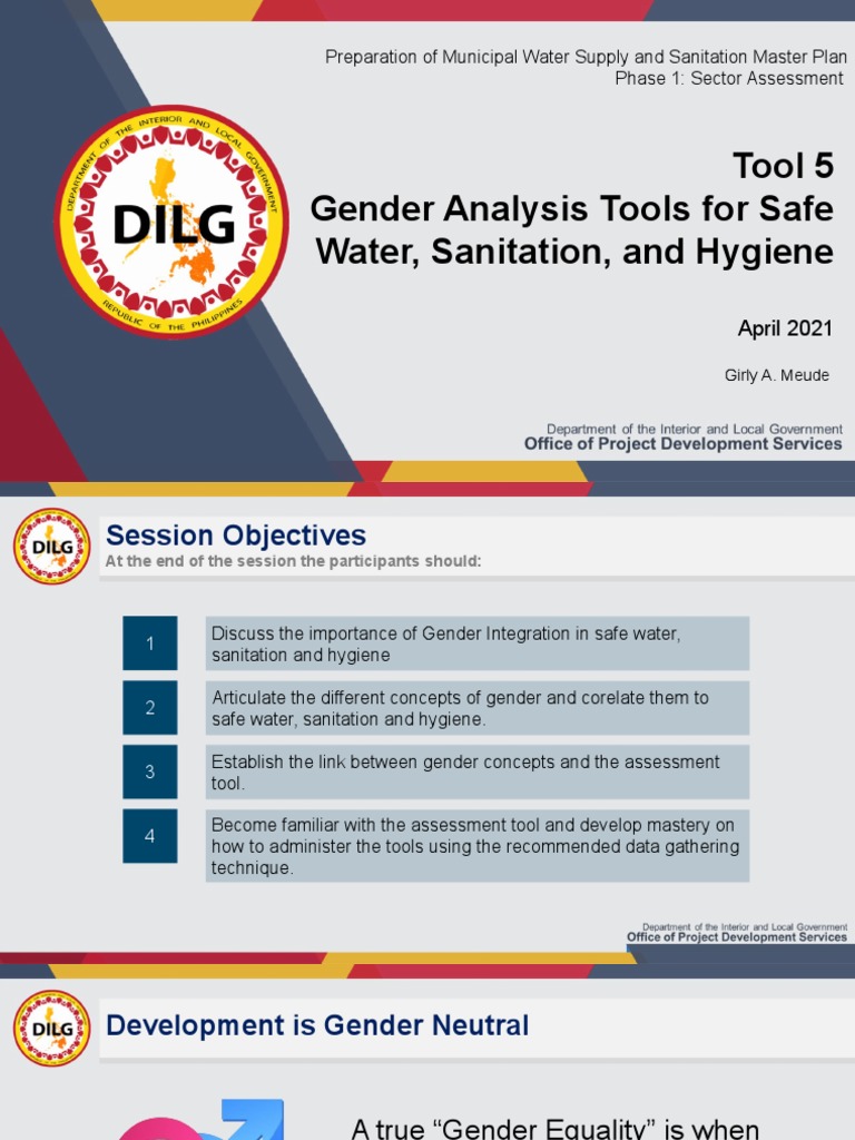 Tool 5 Gender Analysis Tools For Safe Water, Sanitation, and Hygiene ...