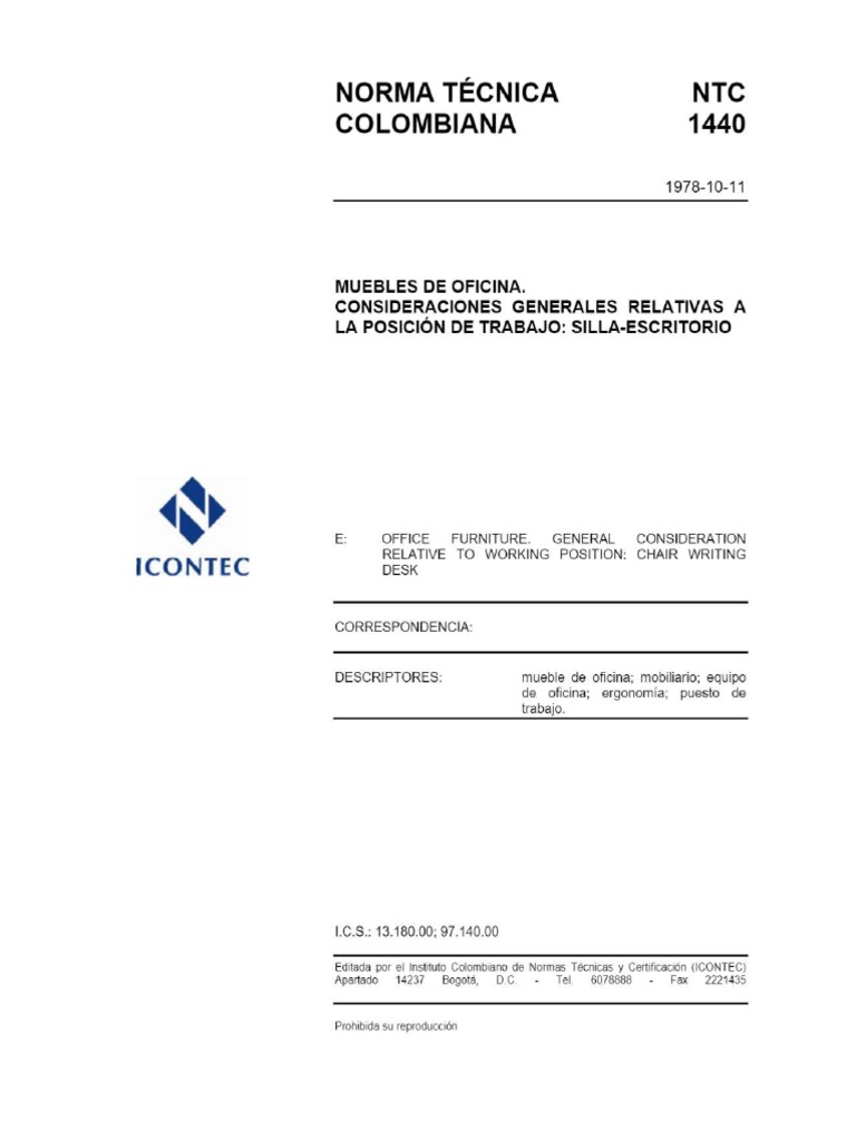 Norma NTC 1440 | PDF