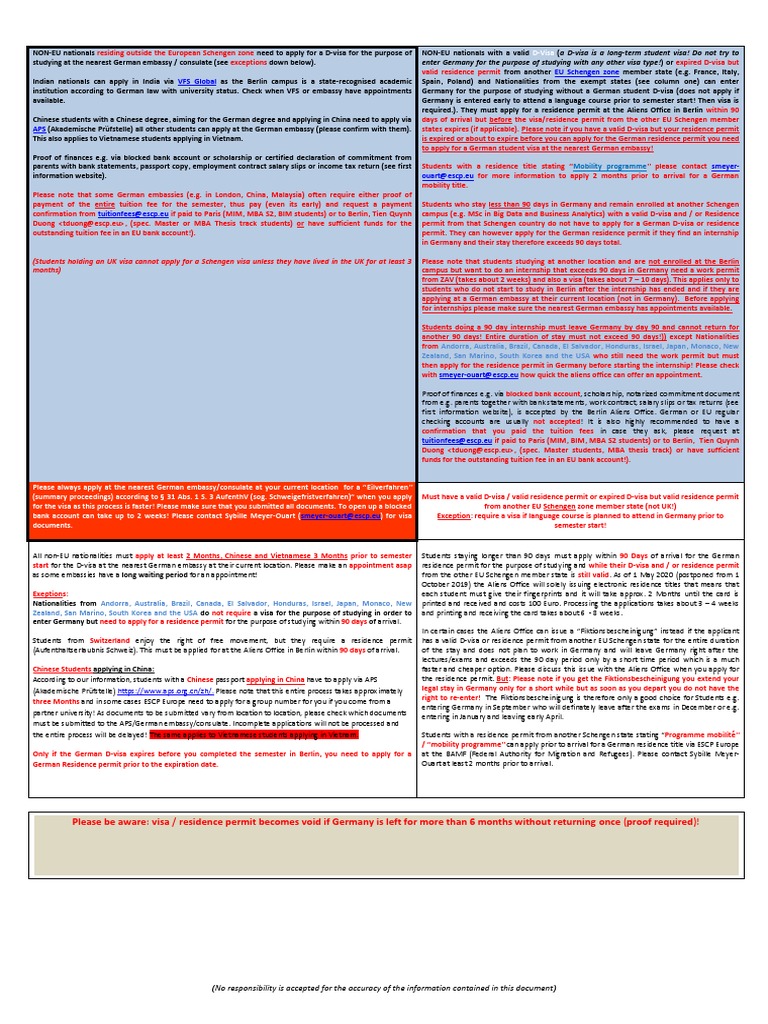 Overview - Visa Requirements For Germany 2020 - 2021 | PDF | Travel ...