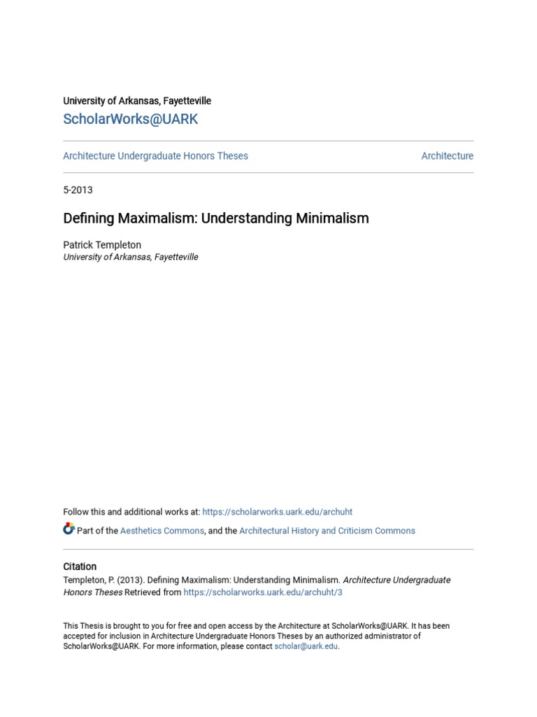 Defining Maximalism - Understanding Minimalism | Download Free PDF | Minimalism | Paintings
