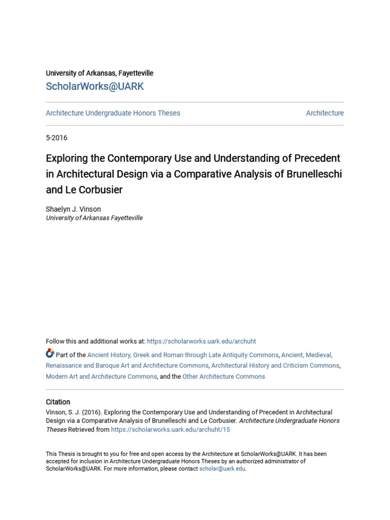 Exploring The Contemporary Use and Understanding of Precedent in | PDF ...