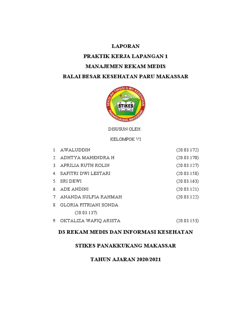 Laporan Praktik Kerja Lapangan Rekam Medis | PDF | Kesehatan Holistik ...