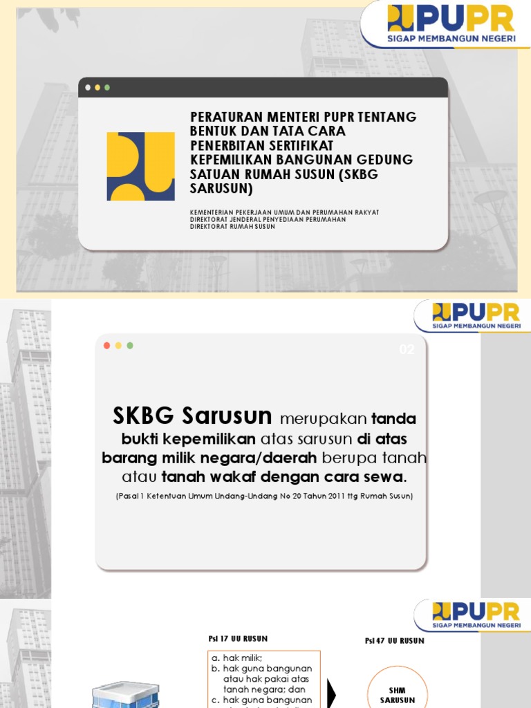 02 Bentuk Dan Tata Cara Penerbitan SKBG Sarusun Permen Pupr 17-2021 | PDF
