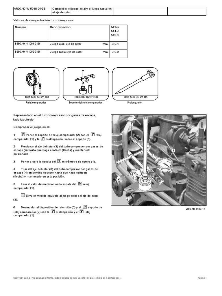 Juego Axial y Radial Del Turbo | PDF | Turbocompresor | Ingeniería mecánica