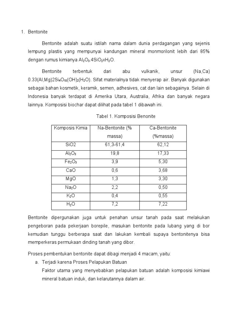 Bentonite | PDF