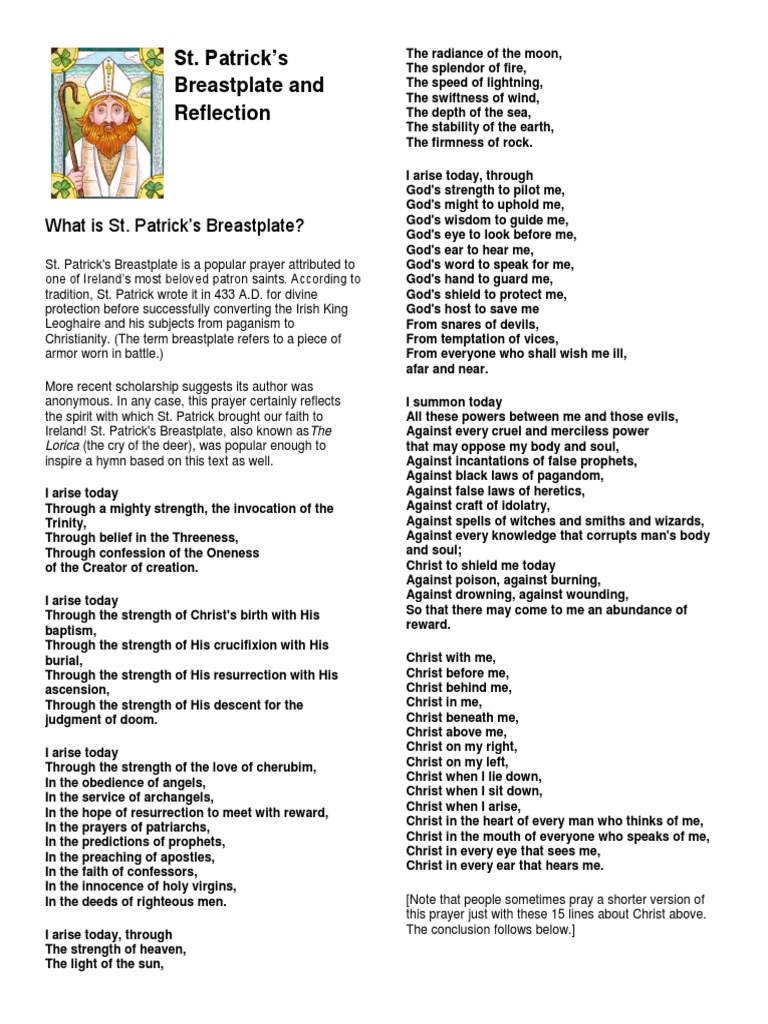 ST Patricks Breastplate | PDF | Jesus | Saint Patrick