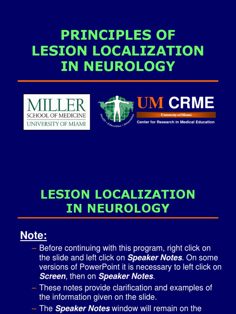 Lesion Localization in Neurology | PDF | Peripheral Neuropathy ...