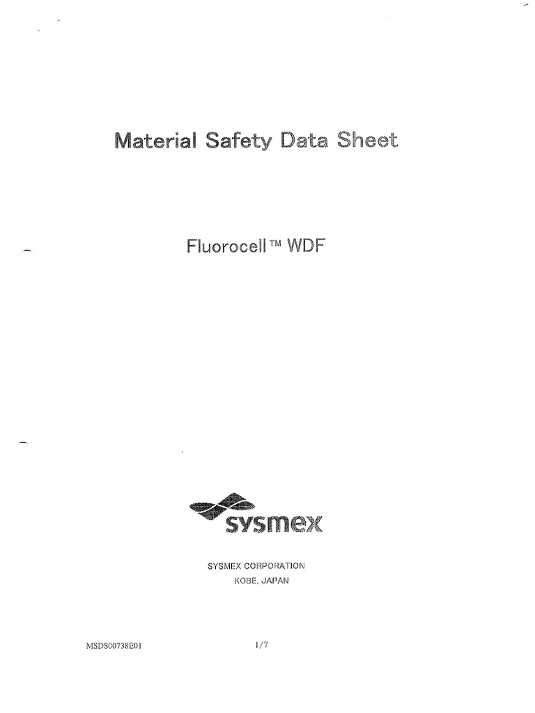 Msds Fluorocell WDF | PDF