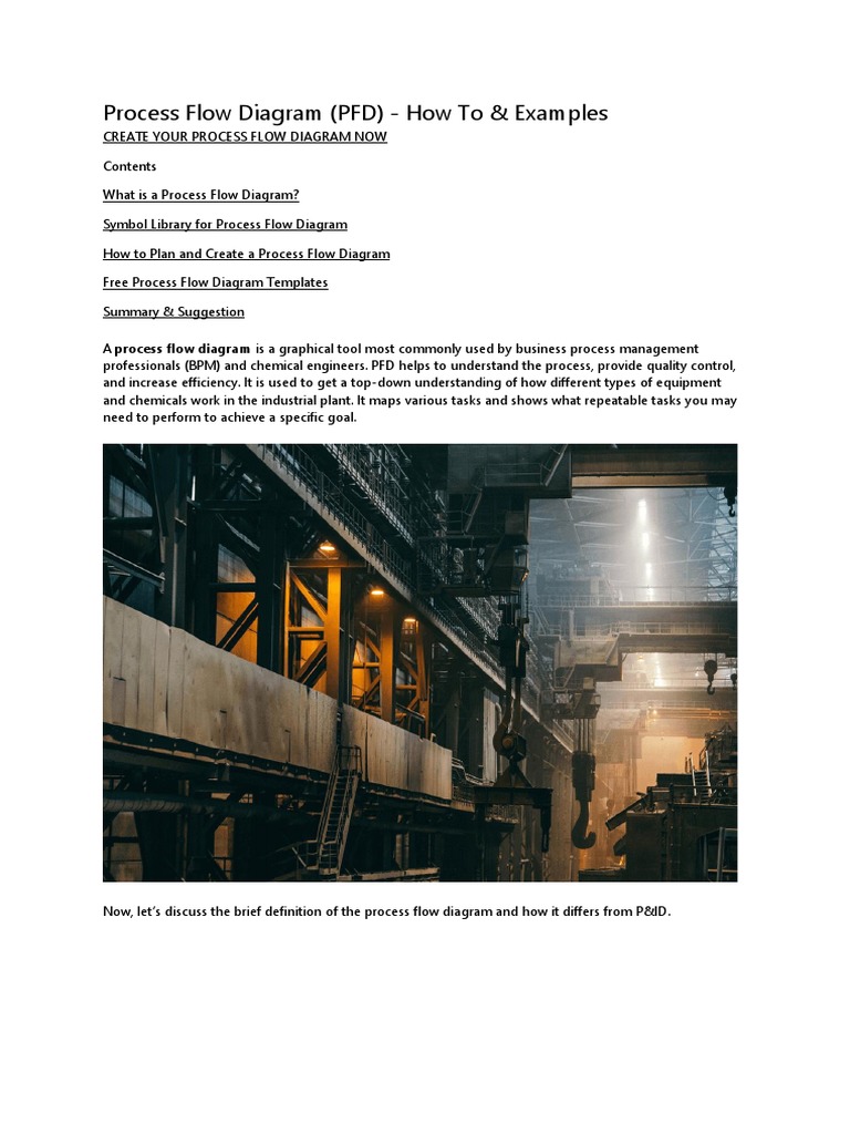 Process Flow Diagram (PFD) - How To & Examples | PDF | Business Process ...