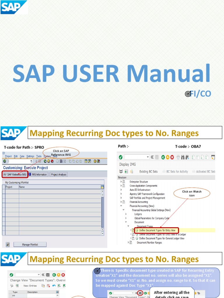 SAP User Manual - Recurring & Revesal of FI | PDF | Debits And Credits ...