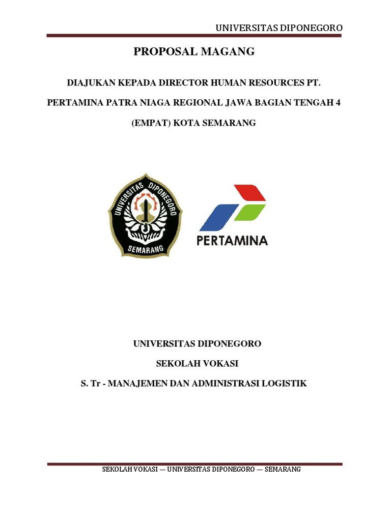 Proposal Magang di Pertamina Patra Niaga | PDF