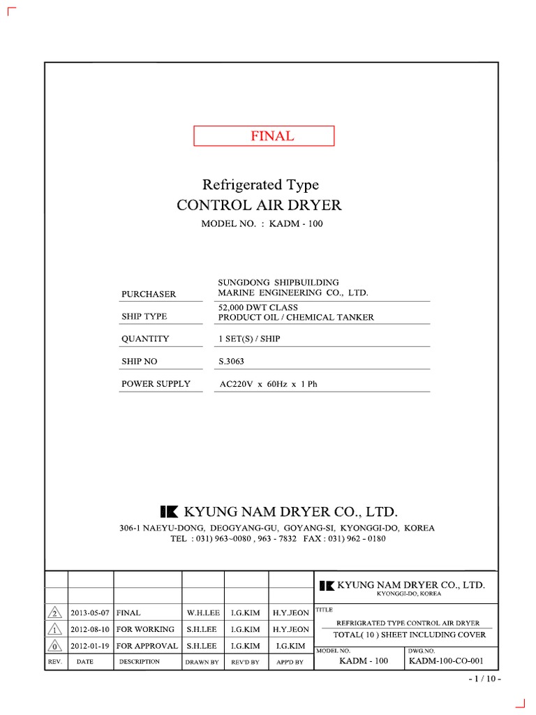 Final Drawing & Manual of Air Dryer | PDF | Clothes Dryer ...