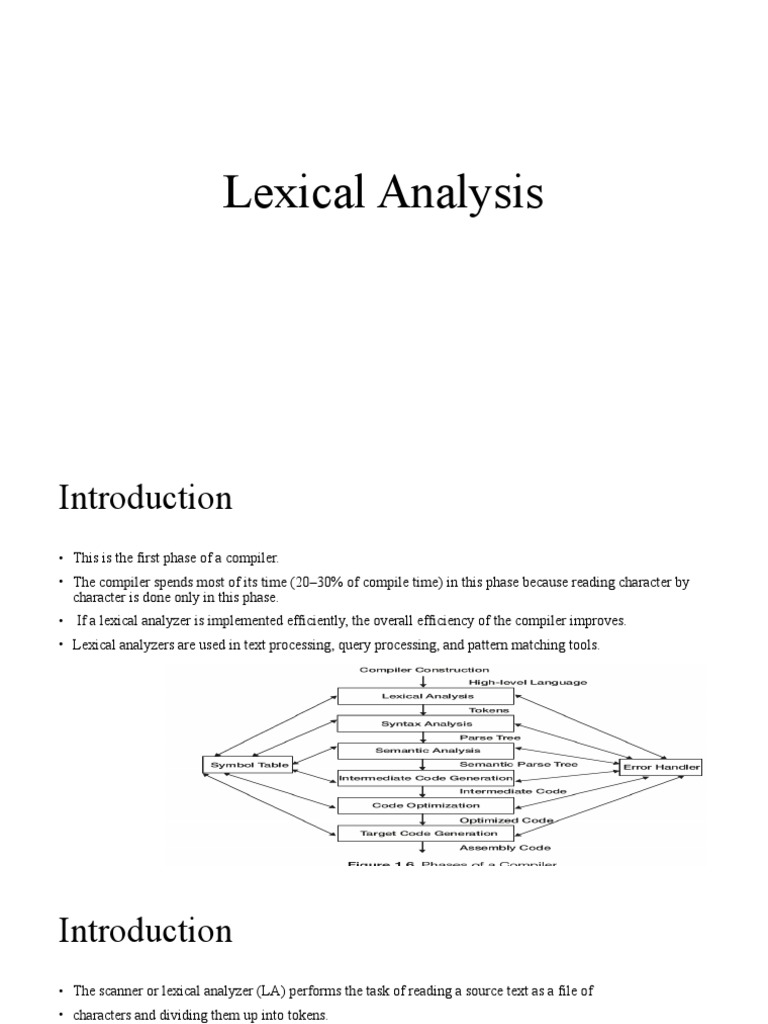 L2 Lexical Analysis | PDF | Parsing | Regular Expression