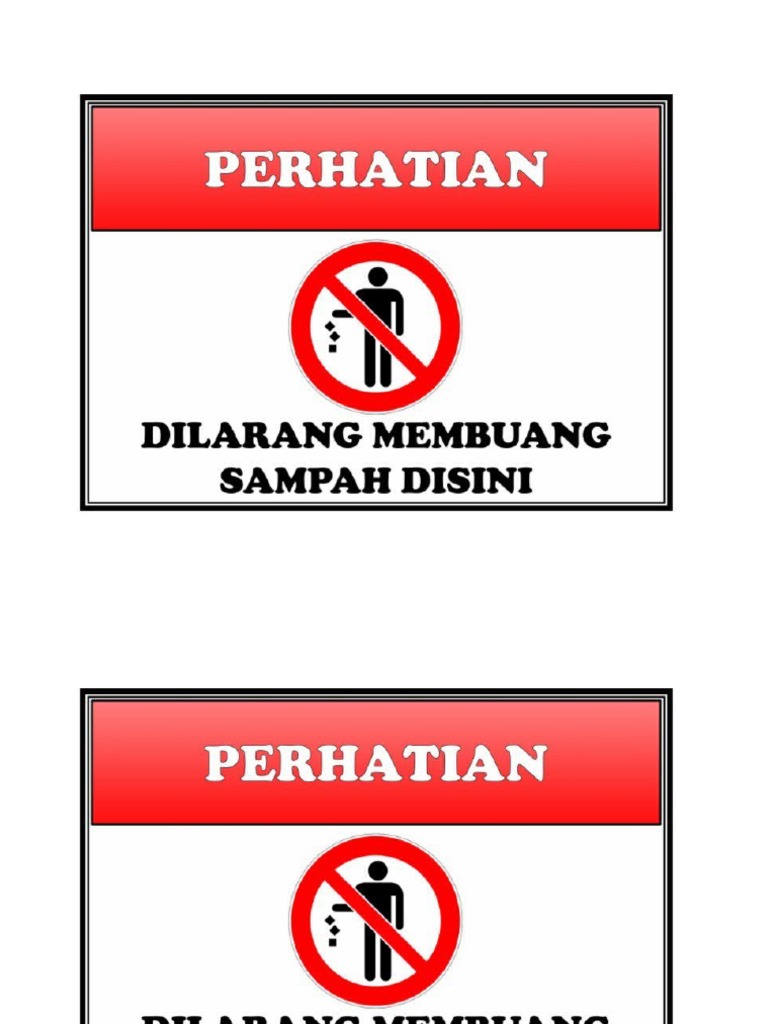 Dilarang Membuang Sampah Disini | PDF
