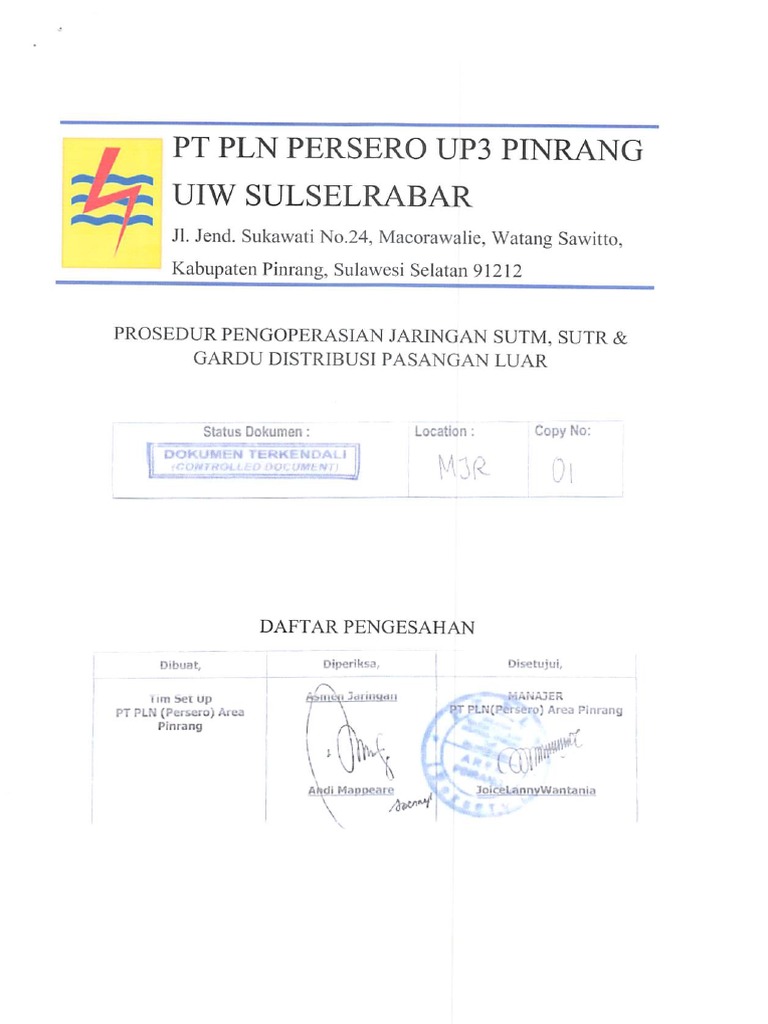 Sop Pengoperasian Sutm | PDF