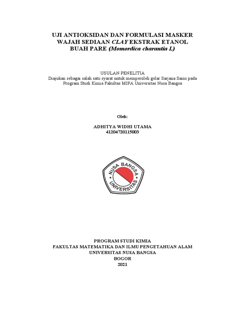 Conoth Proposal | PDF | Sains & Matematika