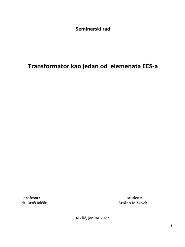 Rad Transformatori | PDF