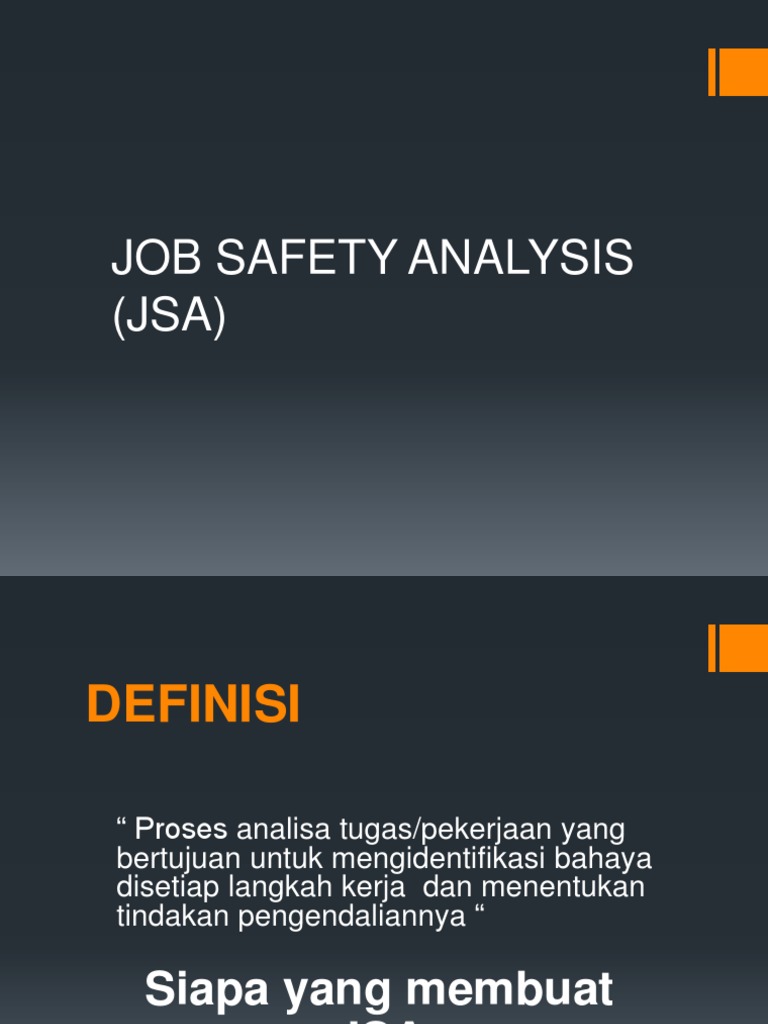 JSA (Job Safety Analysis) | PDF