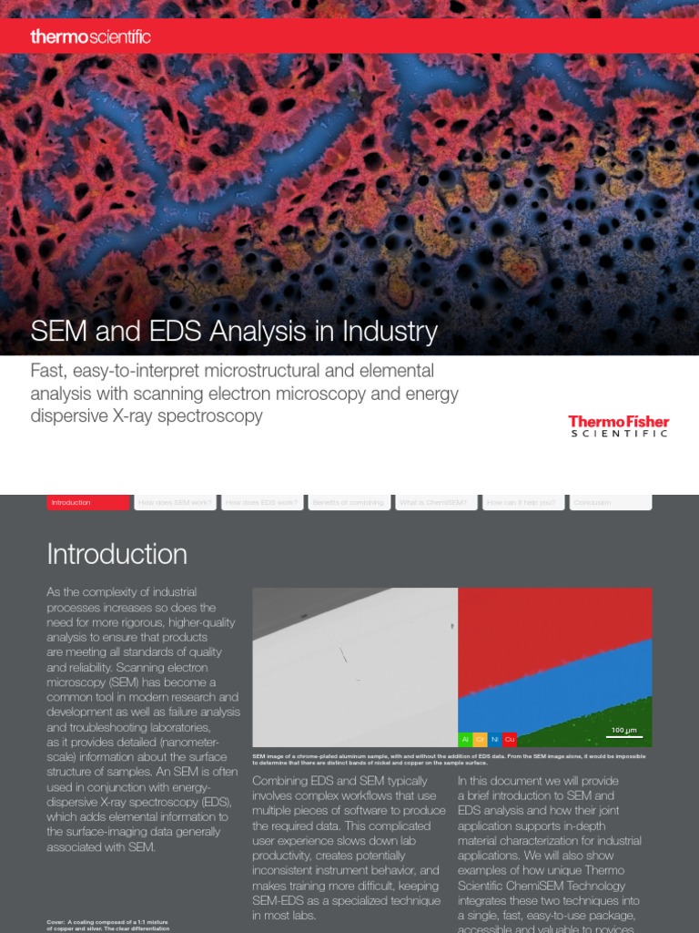 SEM and EDS Analysis in Industry | PDF | Energy Dispersive X Ray ...