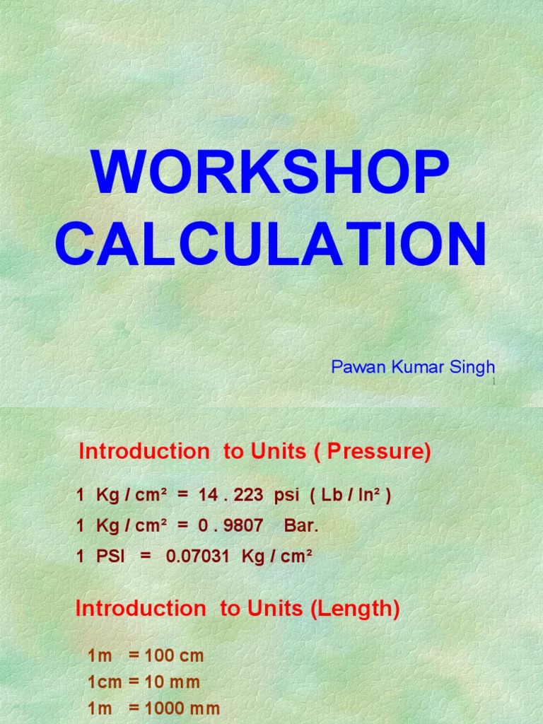 Workshop Calculation: Pawan Kumar Singh | PDF | Trigonometric Functions ...