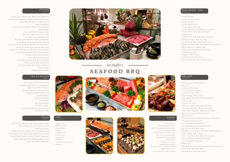An Extravagant Seafood Banquet: A Menu Featuring an Array of Appetizers ...