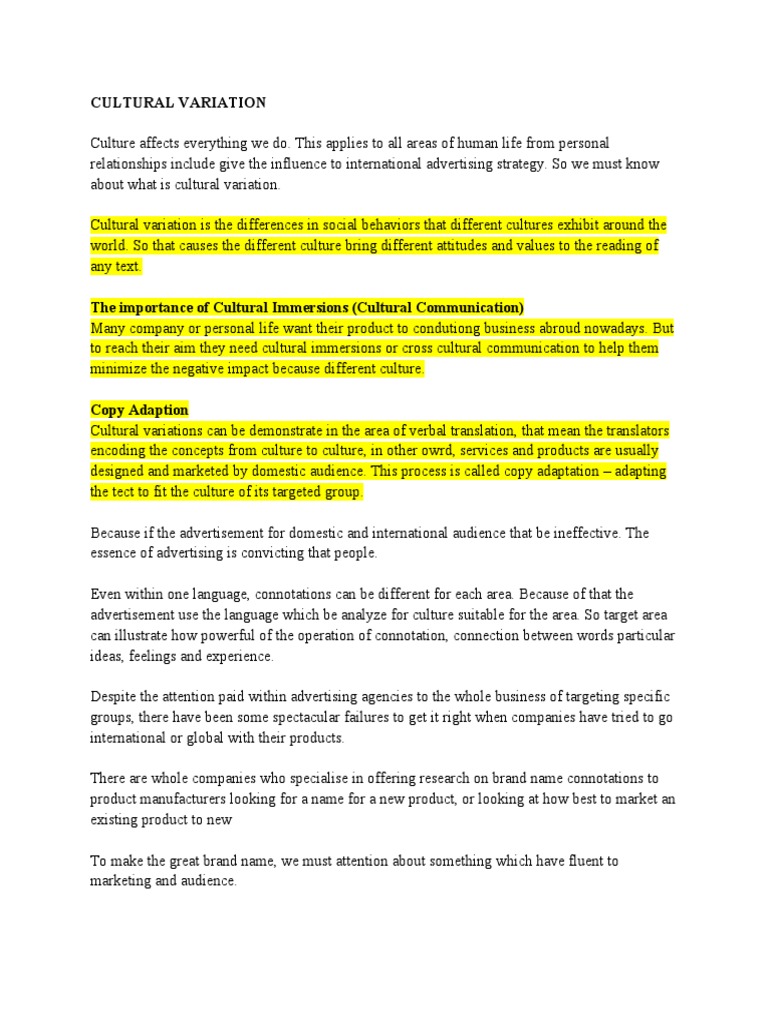 Cultural Variations in Advertising: Understanding How Culture Impacts ...