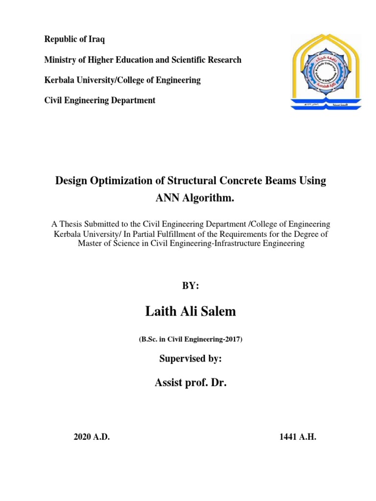 Design Optimization of Structural Concrete Beams Using ANN Algorithm | PDF | Artificial Neural ...