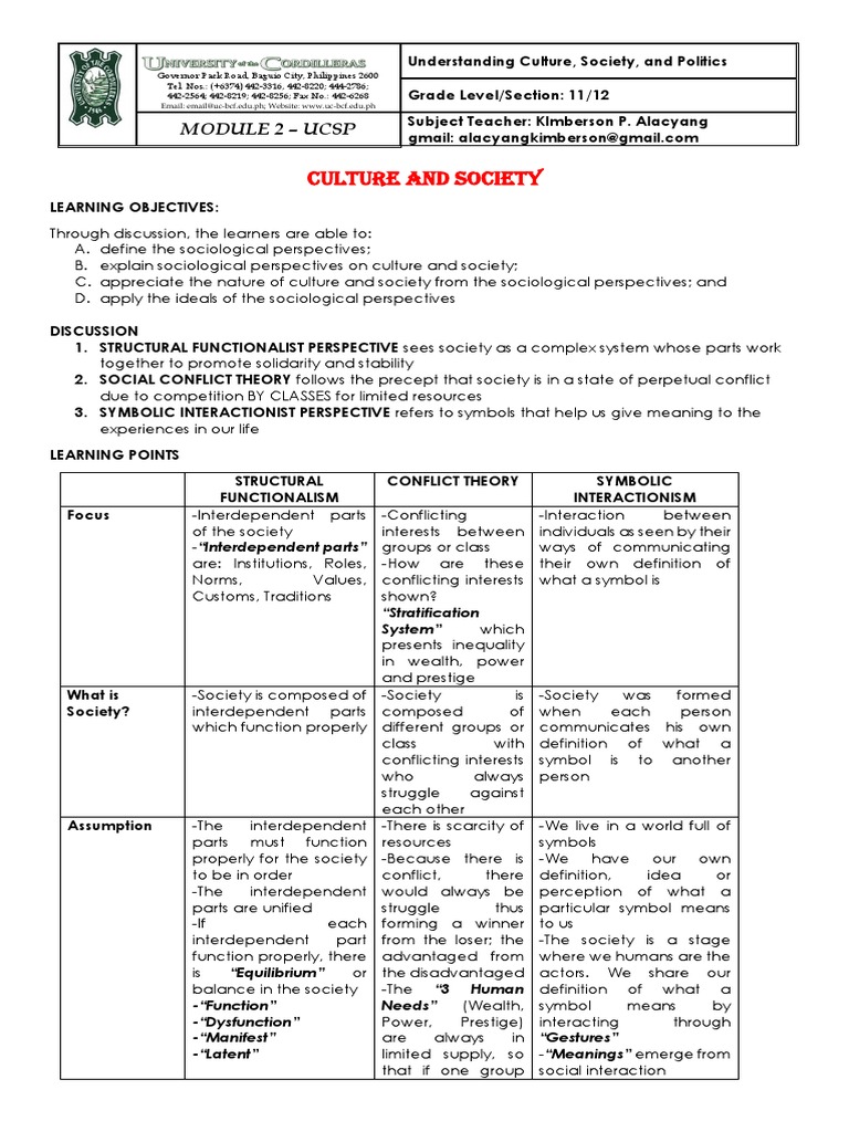 Culture and Society: Module 2 - Ucsp | PDF | Sociology | Science