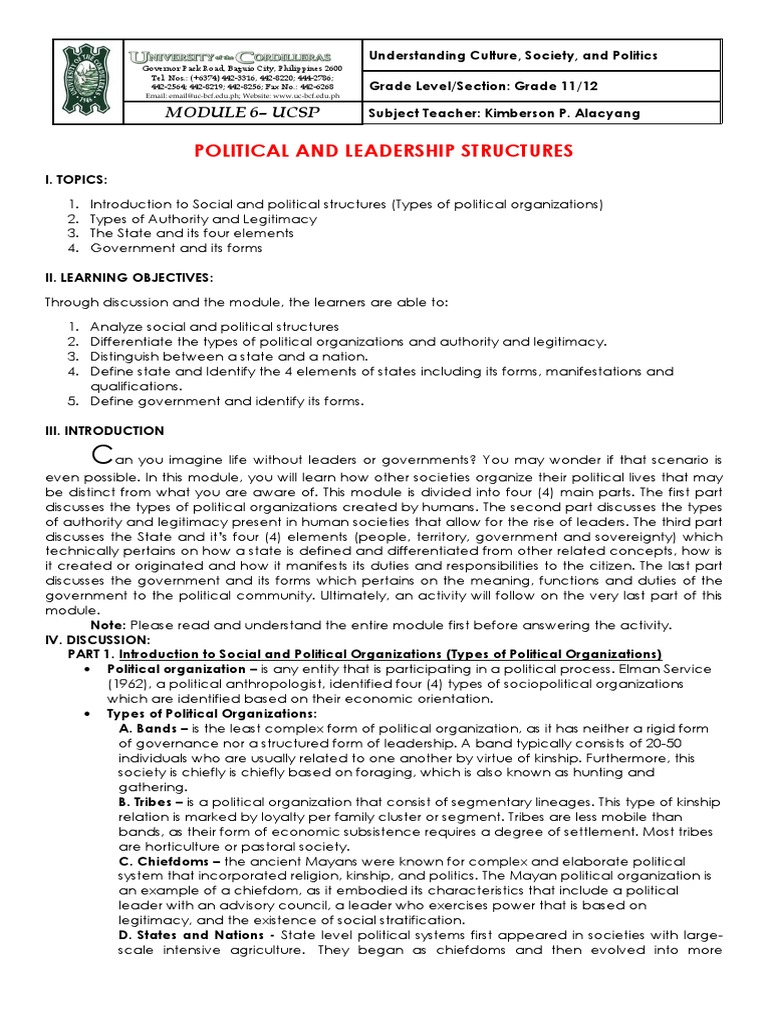 Module 6 Ucsp | PDF | Government | Eminent Domain