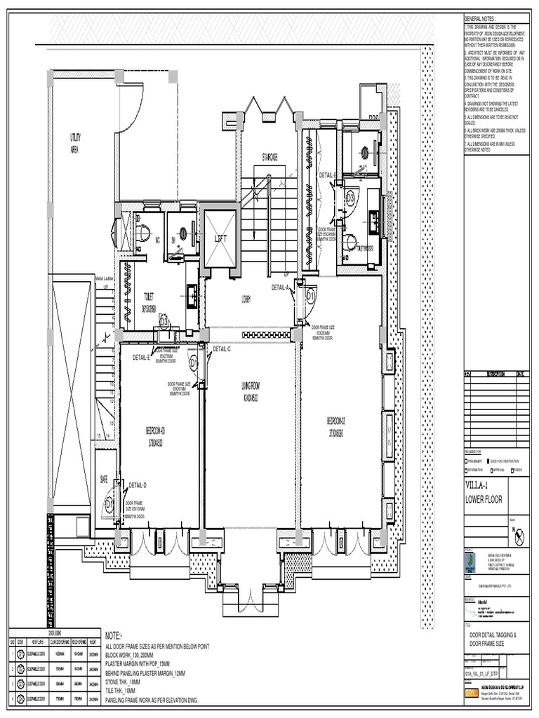 Door Tagging and Frame Dimensions | PDF | Architectural Elements ...