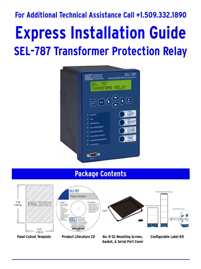 Express Installation Guide: SEL-787 Transformer Protection Relay | PDF ...