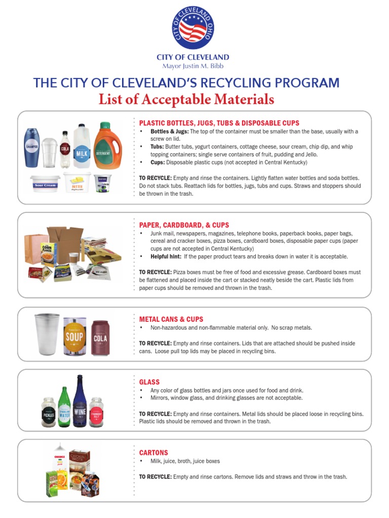 Cleveland Curbside Recycling Program | PDF
