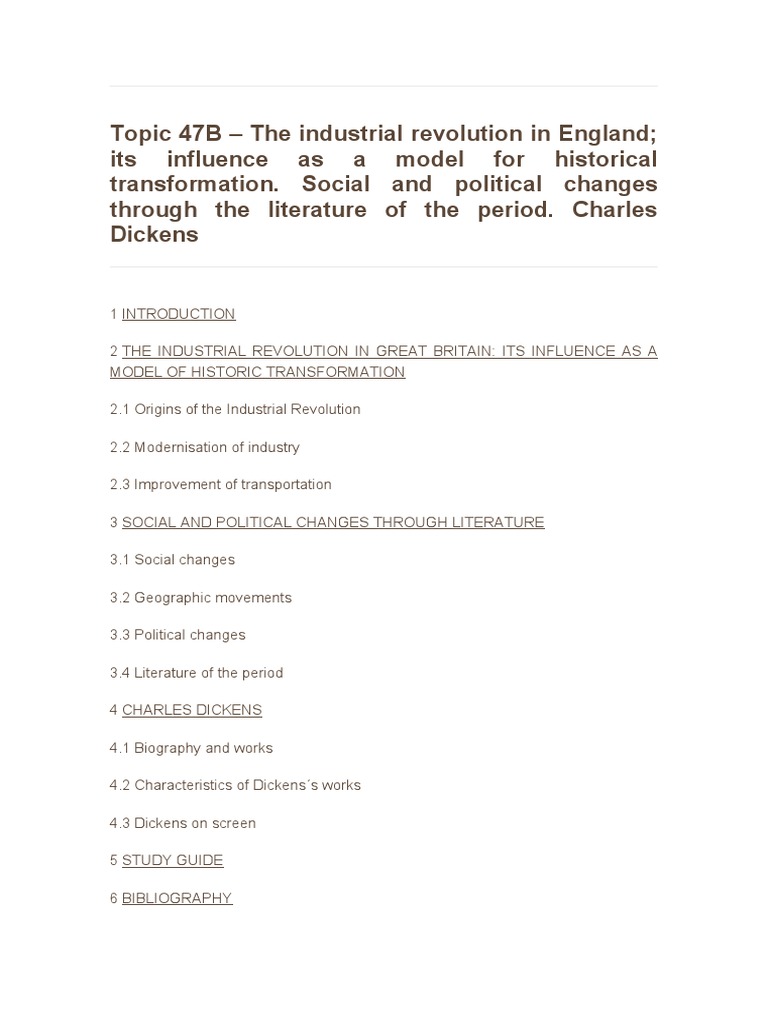 T47B The Industrial Revolution in England Its Influence As A Model For ...