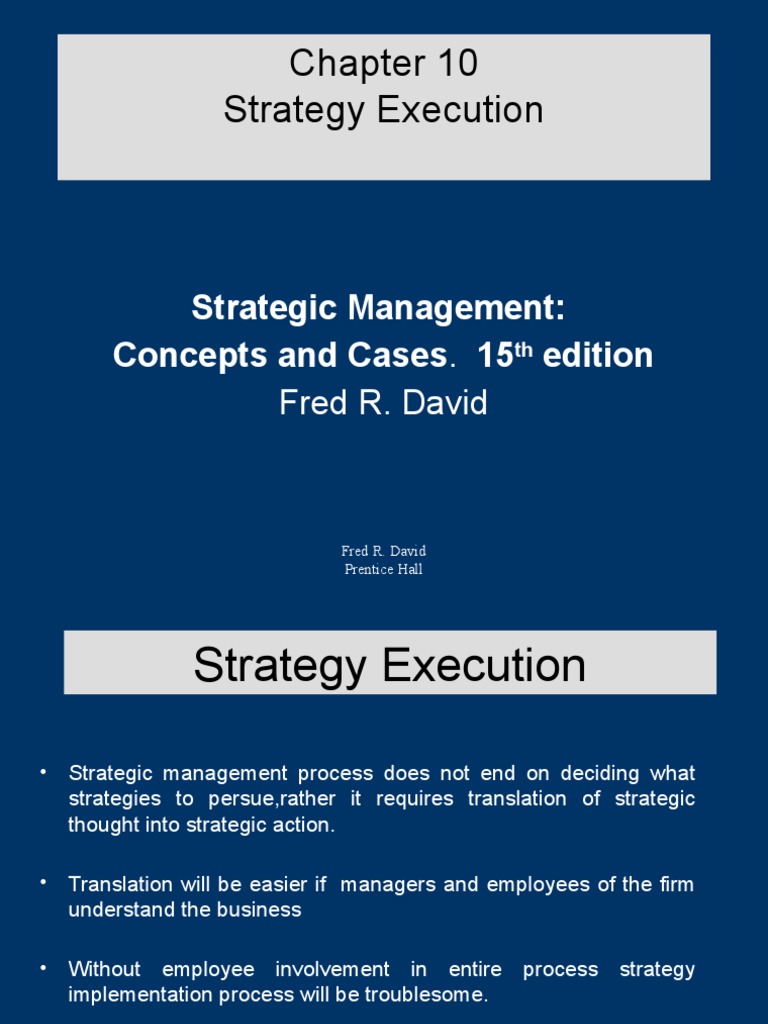 Chapter 10 STRATEGY Execution | PDF | Strategic Management | Organizational Structure