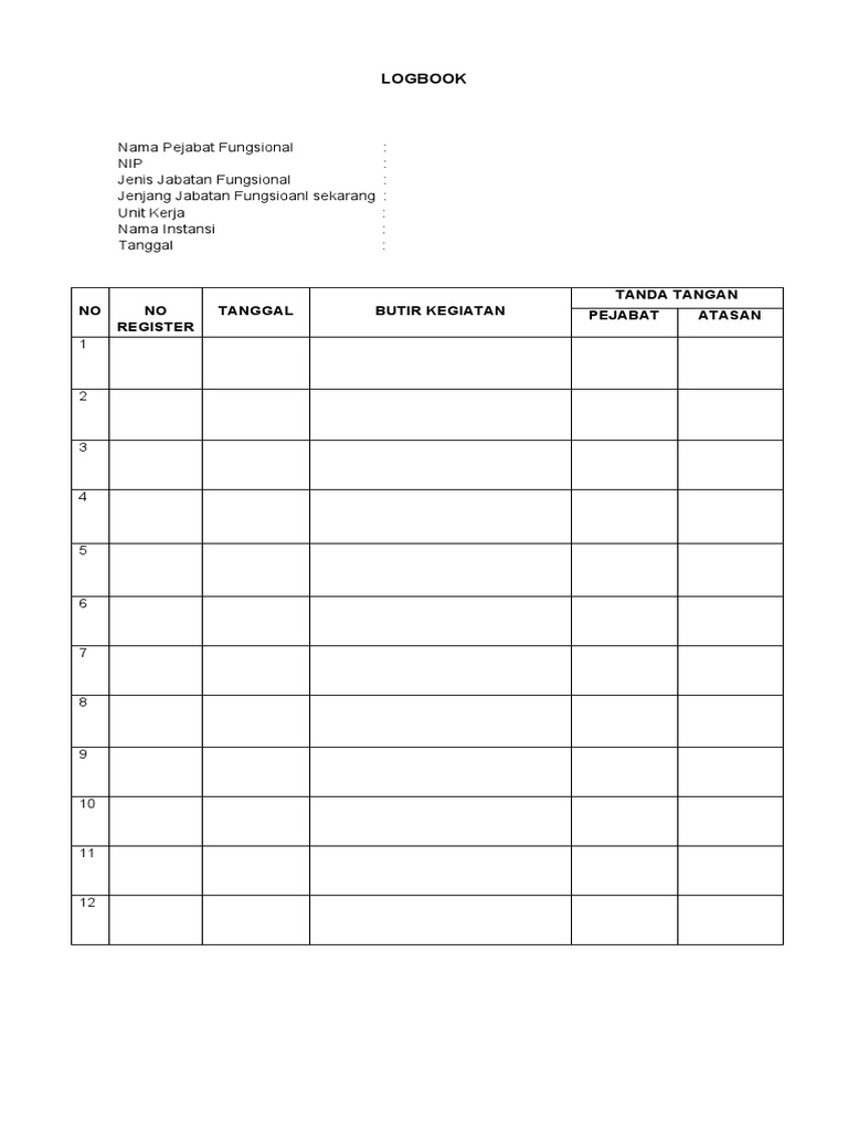 Logbook | PDF
