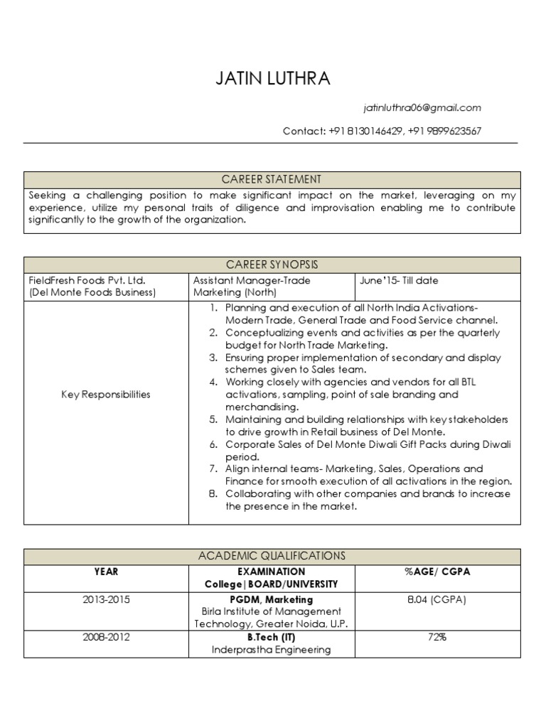 Jatin Luthra - Original | PDF | Business Process | Marketing