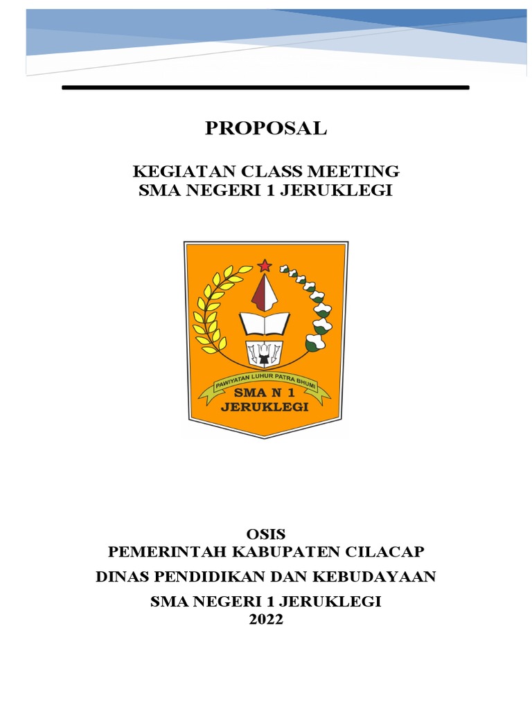 Proposal Kegiatan Class Meeting | PDF