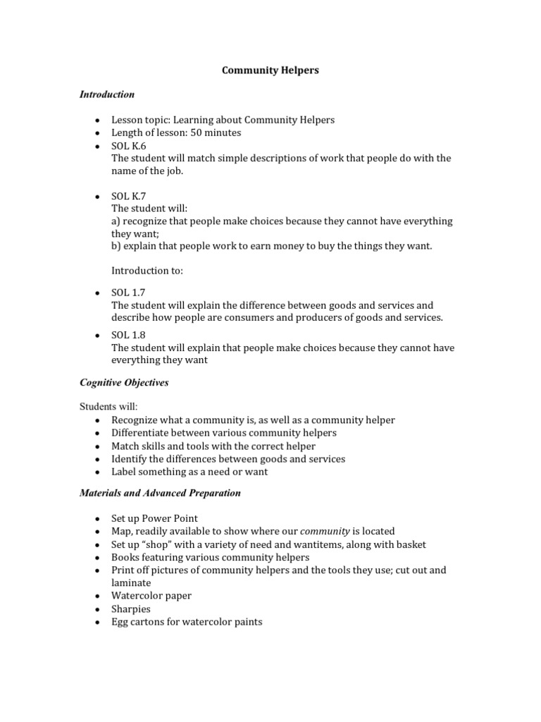 Community Helpers | PDF