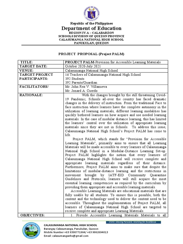 Department of Education: Republic of The Philippines | PDF | Learning ...