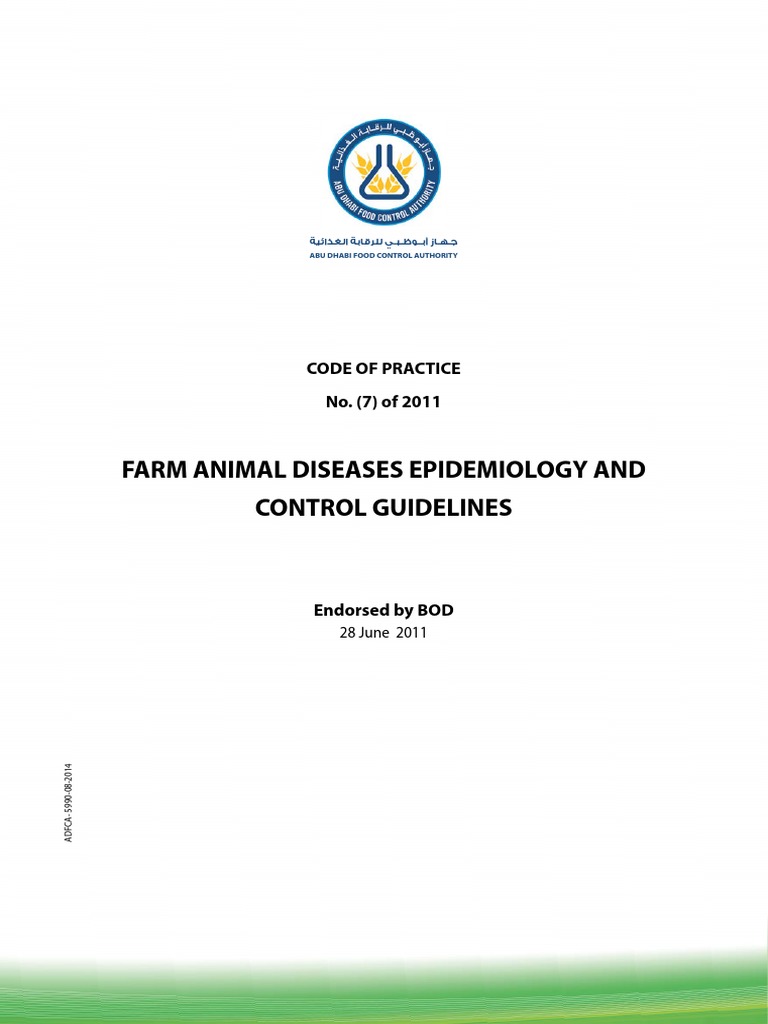 Farm Animal Diseases Epidemiology and Control Guidelines | PDF ...