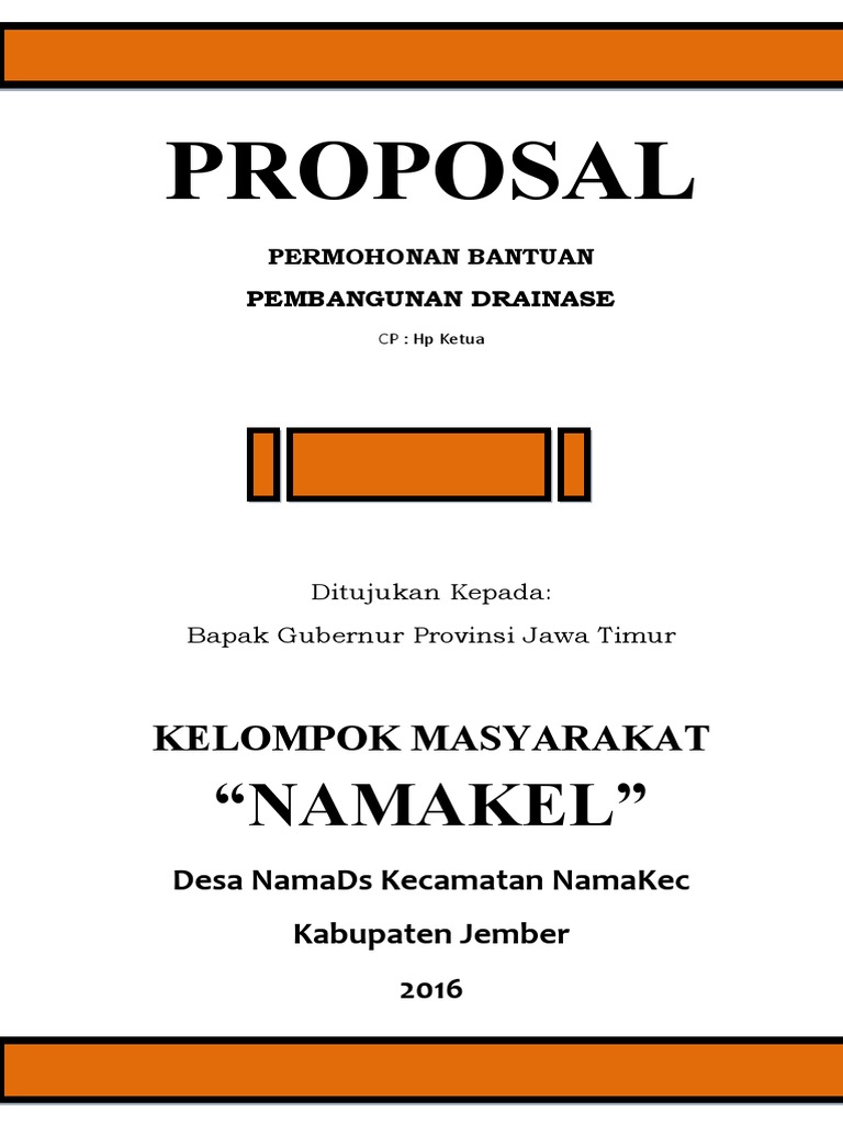 Proposal Drainase | PDF