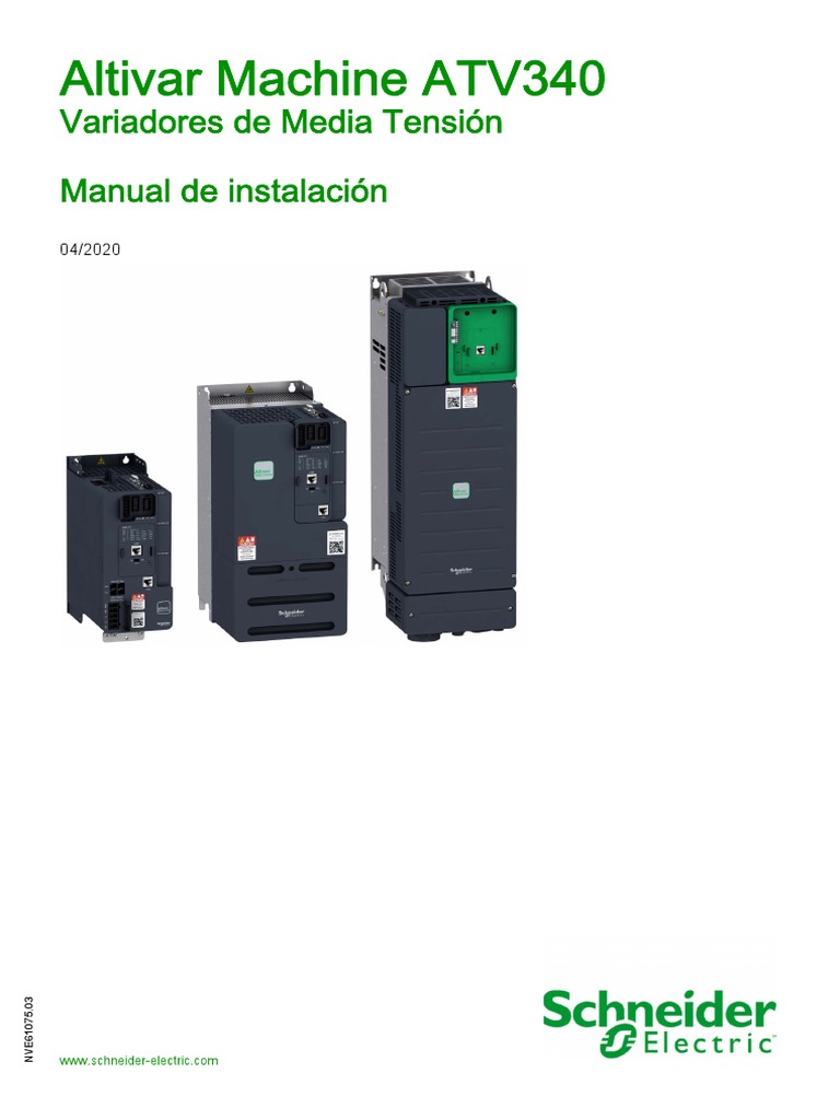 ATV340 Installation Manual SP NVE61075 03 | PDF | Ingenieria Eléctrica ...
