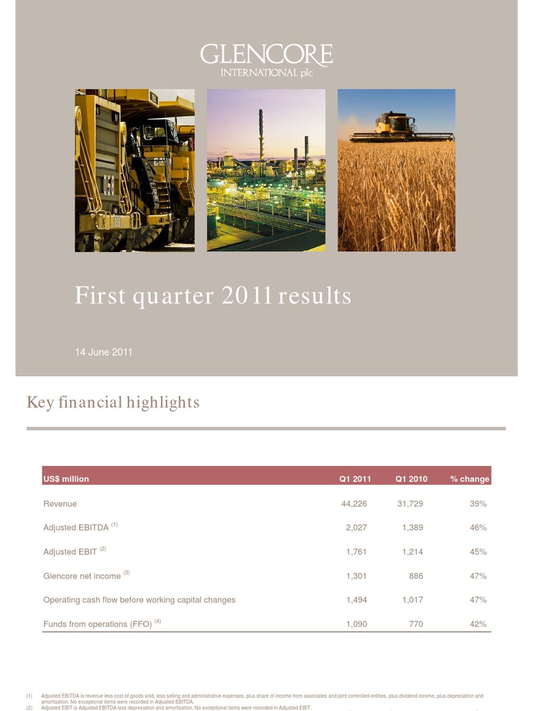 Glencore 1Q Presentation | PDF | Glencore | Risk