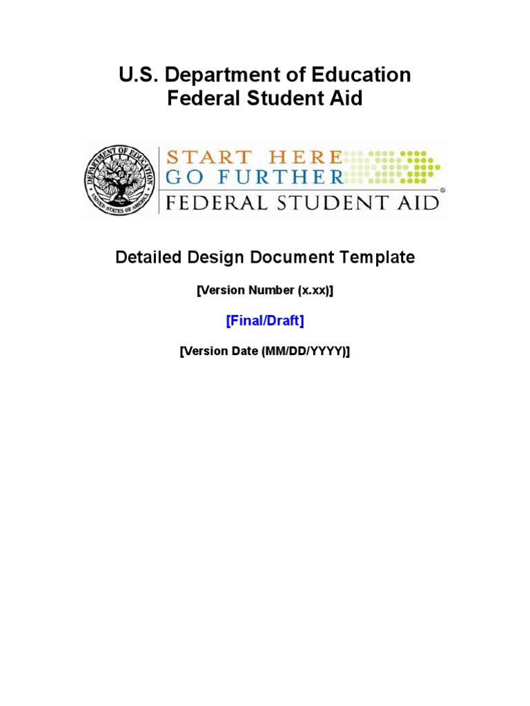 Detailed Design Document Template: Providing Guidance and Structure for ...