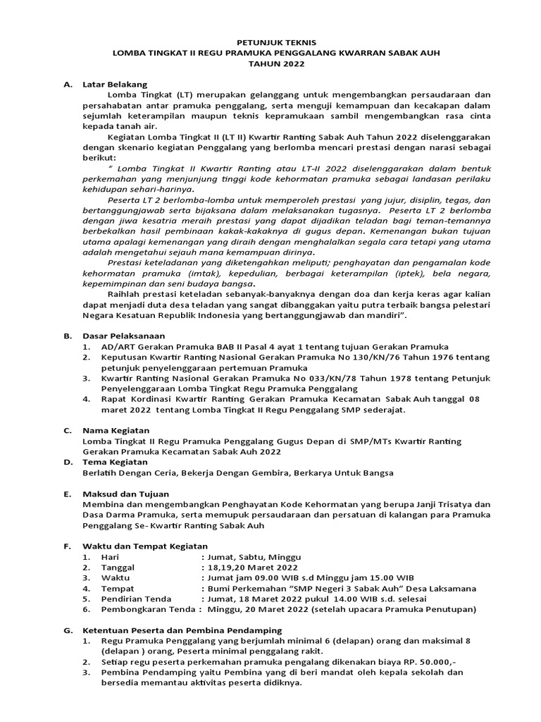 Juknis LT 2 2022 | PDF