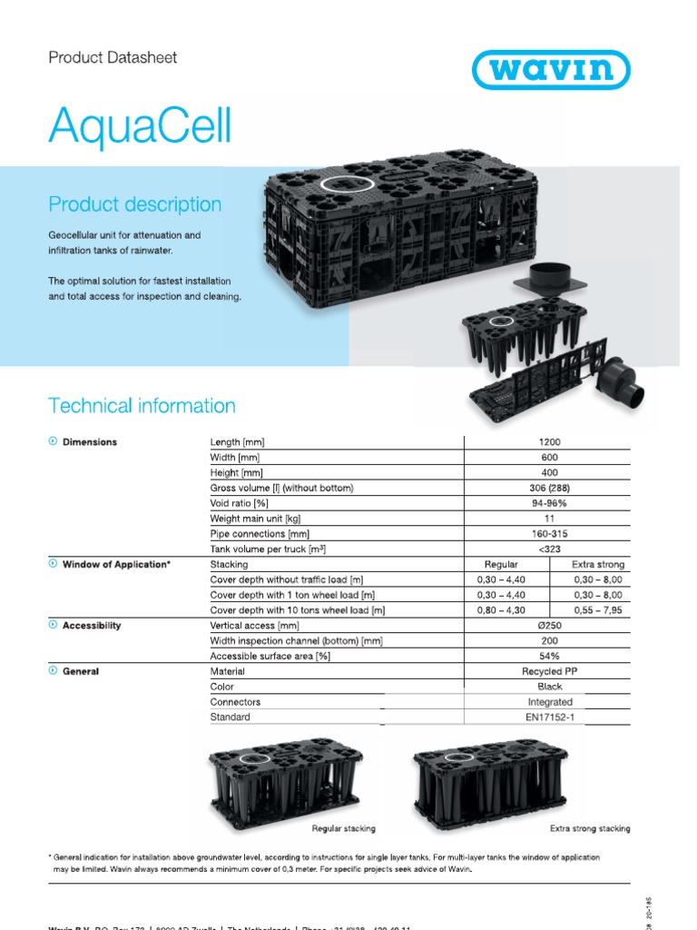 Aquacell ProductDatasheet | PDF