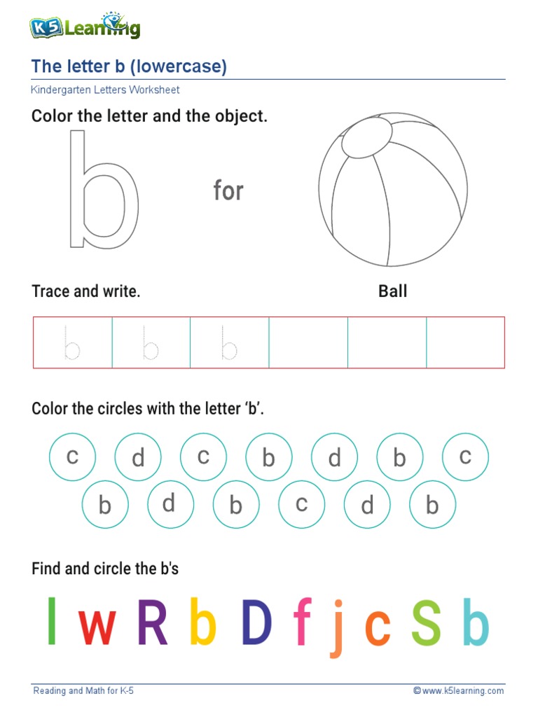 Lowercase Letter B | PDF