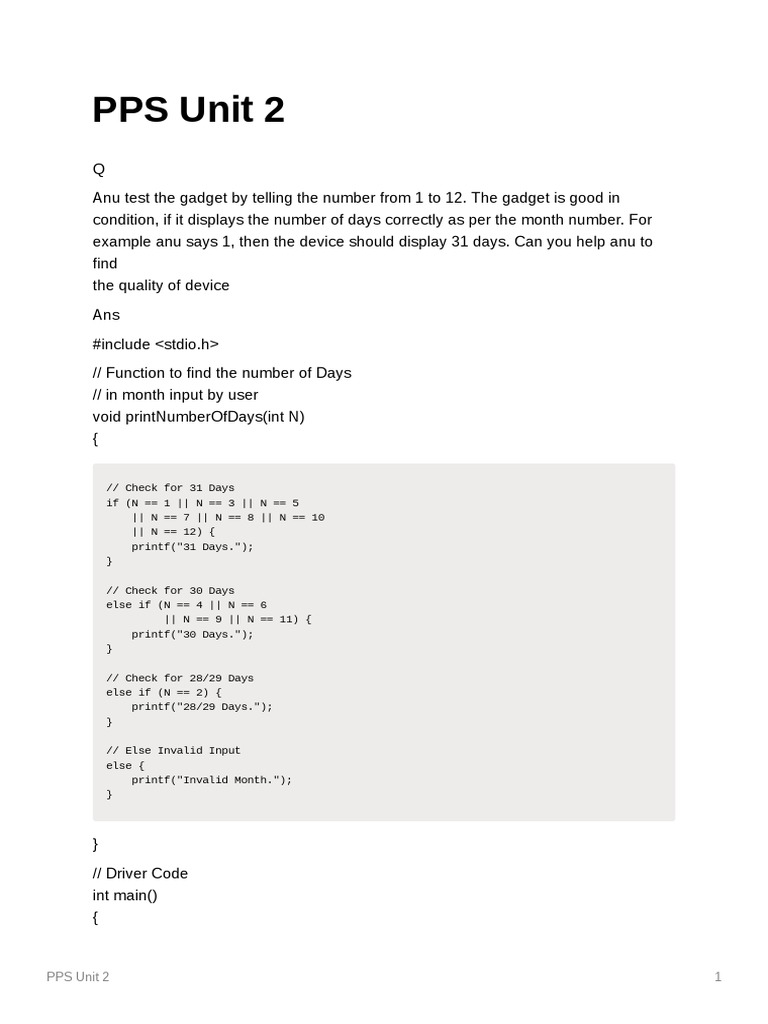PPS Unit 2 | PDF