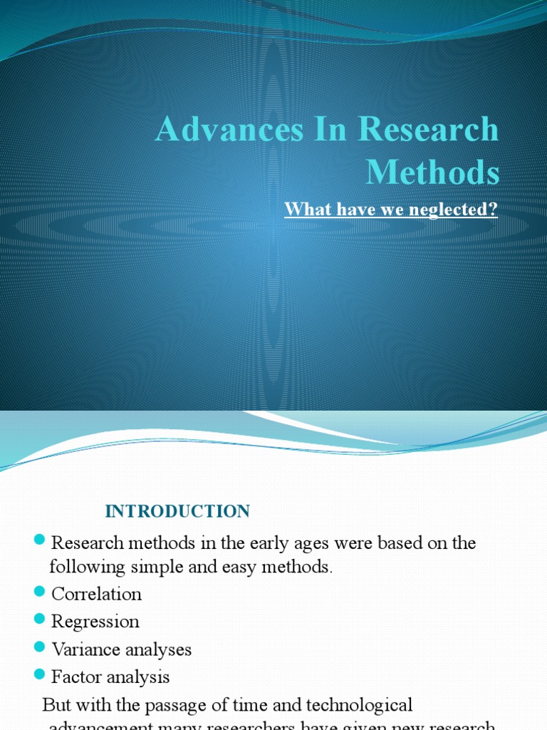 Advances in Research Methods | PDF | Effect Size | Attention
